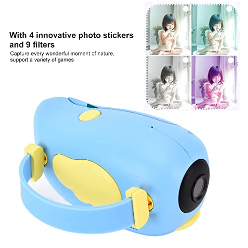 HD Digital Camera, 100° Viewing Angle 400mAh Battery Safe 2 Inch Screen Camera Cute for Boys for Toy for Gift for Girls(blue)