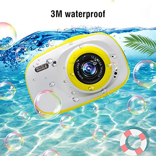 Astibym Children Digital Camera, IPS HD Display Screen 2 Inch Dustproof Waterproof Camera with Children's Camera for Share Photo for Take Pictures(Yellow)