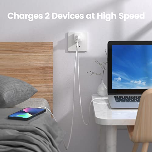 USB C Charger-Plugs for iPhone Charger,KOOPAO 33W Dual Port Charger Blocks Support PD Charge QC Charge Compatible with iPhone 13/Samsung S21/S20/Google Pixel 6/5 ect