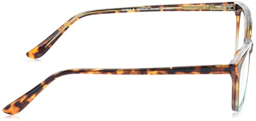 Sofia Vergara x Foster Grant Women's Teresa Reading Glasses Cat-Eye, Tortoise and Crystal Turquoise, 52 mm + 1.75