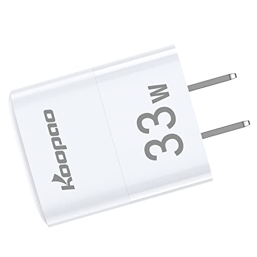 USB C Charger-Plugs for iPhone Charger,KOOPAO 33W Dual Port Charger Blocks Support PD Charge QC Charge Compatible with iPhone 13/Samsung S21/S20/Google Pixel 6/5 ect