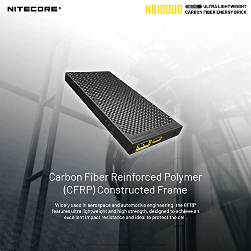 Nitecore NB10000 Gen II (Gen 2) Ultra-Slim Power Bank, 10000mAh QC Quick-Charge USB and USB-C Dual Outputs with Cables for Phones Flashlights and Headlamps (Black)