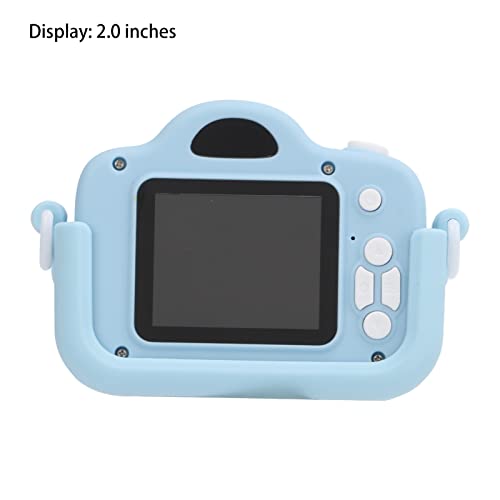 Shanrya Kids Photo Video Camera, Kids Digital Camera Multifunctional Rechargeable Cute for Gifts(Single Shot Blue)