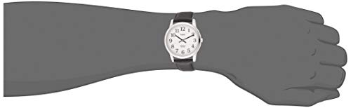 Timex Men's T205019J Easy Reader Black Leather Strap Watch