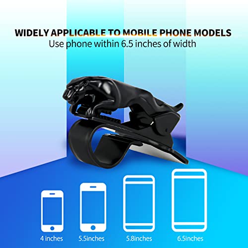HAOYAYA Car Leopard Form Navigation Dashboard Phone Holder 360 Degree Rotating Phone Mount Stand Bracket-Best Xmas Gifts(Black)