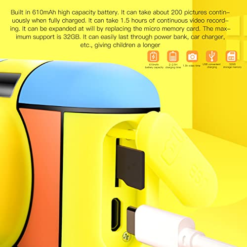 BALITY Dual Lens Child Camera, Support for Shooting 1920x1080 High Definition Video Dual Lens Camera Mini Children Camera for Outdoor Game for Birthday Gift