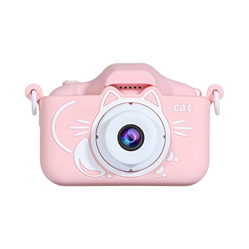 Children's Camera, Cat Cartoon Children's Camera Front and Rear Double Lens 20 Million Selfie Camera Parent-Child Gift Camera Christmas Puzzle Gift