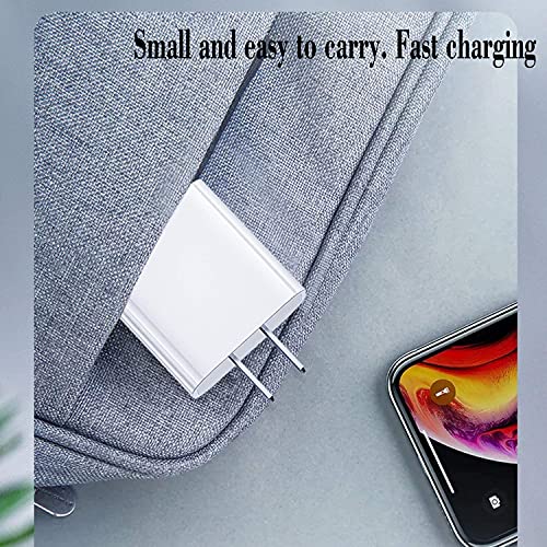 [3-Pack] USB C Fast Wall Charger Block, 20W Dual Port QC+PD 3.0 Power Adapter, Fast Charging Plug Box Brick Cube for iPhone11/12/13/14/Pro Max, XS/XR/X, iPad Pro, AirPods Pro, Samsung Galaxy and More