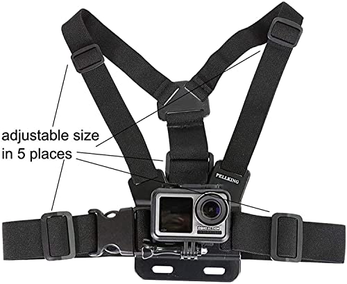 PellKing Mobile Phone Chest Mount Phone Selfie Neck Holder Kit for POV/VLOG,Adjustable Cell Phone Clip Compatible with iPhone,Samsung,GoPro Hero 10,9, 8,7, 6, 5, 4,, 3,2,DJI Osmo,and Action Cameras
