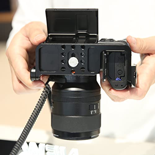 NICEYRIG Camera Cage Kit for Sony A7RIII/ A7RIV/ A7IV/ A7III/ A7SIII/ A7RII/ A7SII/ A7II/ A9, with Cheese Top Handle and Cable Lock Clamp - 190