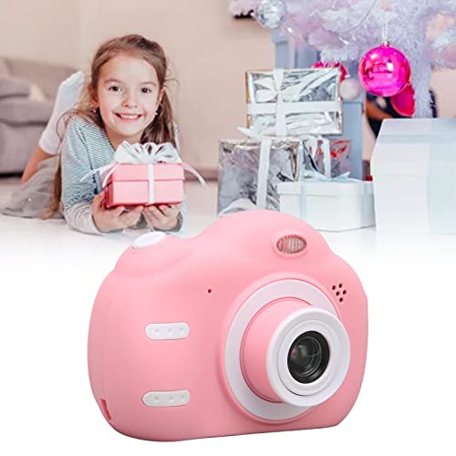 Wuqioei 1080p Kids Digital Camera, 2.4 Inch A2 Cartoon Multifunction HD 1080P Children Camera with Lanyard, Big Head Stickers, Continuous Shooting, for Children 2-8 Year Old Birthday