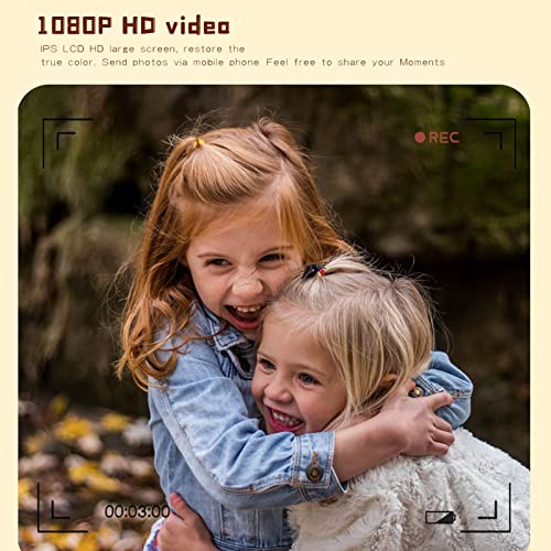 Qinlorgo Toddler Digital Camera, MP3 Play Rounded Shape Food Grade ABS Anti Skid Kids Camera for Kids for Kids Game(Blue)