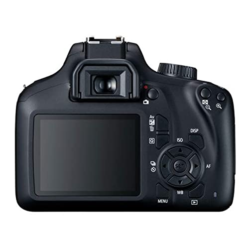4000d (Rebel T100) DSLR Camera w/18-55mm + 75-300mm Zoom Lenses + Al’s Variety Accessories Includes: 64GB Memory + Wide & Telephoto Threaded Lenses + Case + Tripod +Grip + More (39pc Bundle)
