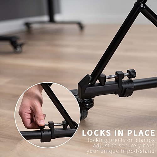VIVO Universal Heavy Duty Mobile Tripod Trolley Designed for DSLR Cameras, Videos, Studio Lights, Adjustable Professional Tripod Dolly with Wheels, Black, CART-CAM1