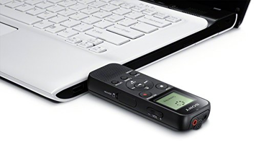 Sony ICD-PX370 Mono Digital Voice Recorder with Built-In USB Voice Recorder,black