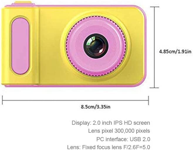 eDealz Full 1080P Kids Selfie HD Compact Digital Photo and Video Rechargeable Camera with 2" LCD Screen, Video Games and Micro USB Charging (Pink, Camera Only)