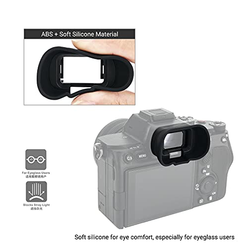 Soft Silicon Camera Viewfinder Eyecup Eye Cup Eyepiece Replacement for Sony Alpha A7R V A7RV A7R5 A7 IV A7M4 A7IV A1 & A7S III A7SIII A7S3 ILCE-7SM3 EVF Eyeshade Protector Replaces Sony FDA-EP19