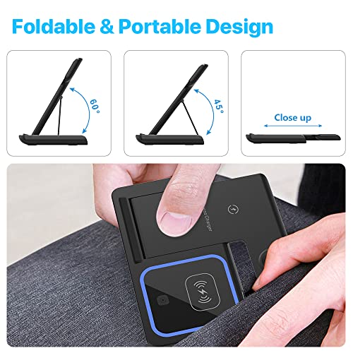 Wireless Charger,MILDILY 3 in 1 Wireless Charging Station for Apple iPhone/iWatch/Airpods,iPhone 13,12,11 (Pro, Pro Max)/XS Max/XR/XS/X/8(Plus),iWatch 7/6/SE/5/4/3/2,AirPods 3/2/pro(Black)