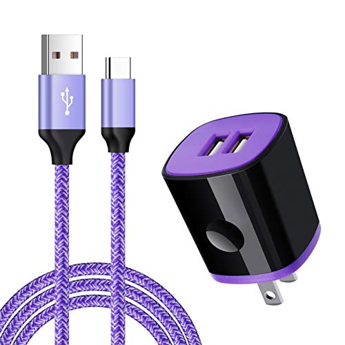 C Phone Wall Charger for Samsung Galaxy Note 10 Lite/Plus/9/20 S23 S22 Ultra S21 S20 FE S10E 5G S9 S8 A50 A70 A80 A20 A21 A11 A14 A13 A23 A52 A12, USB Charger Plug with Type C Cable Fast Charging Cord