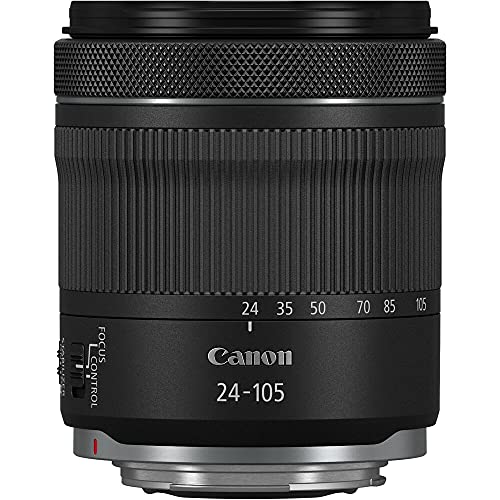 Camera Bundle for Canon EOS R Mirrorless Camera with RF 24-105mm f/4-7.1 is STM, EF 50mm f/1.8 STM Lens + Mount Adapter EF-EOS R, Extra Battery, Pro Microphone + Accessories Kit (Renewed)