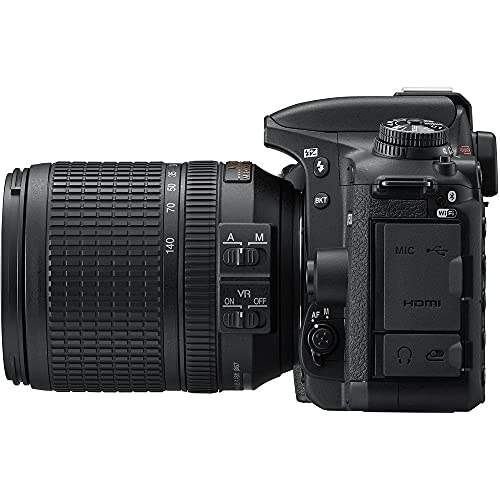 Nikon D7500 20.9MP DSLR Digital Camera with 18-140mm VR Lens (1582) Deluxe Bundle with SanDisk 64GB SD Card + Large Camera Bag + Filter Kit + Spare Battery + Telephoto Lens