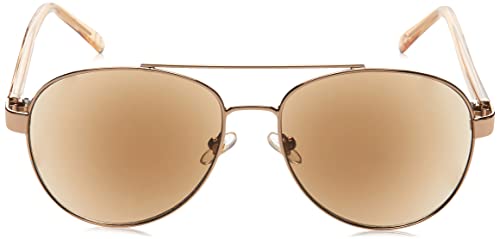 Sofia Vergara x Foster Grant Women's Carmen Full Lens SunReaders Aviator Reading Glasses, Shiny Bronze, 57 mm + 1.5
