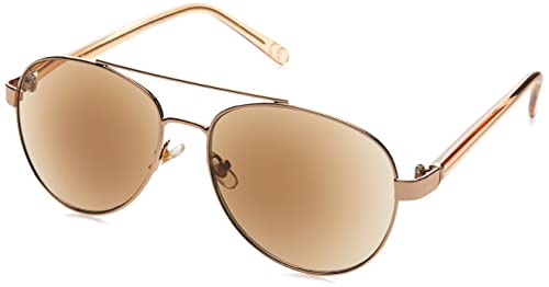 Sofia Vergara x Foster Grant Women's Carmen Full Lens SunReaders Aviator Reading Glasses, Shiny Bronze, 57 mm + 1.5