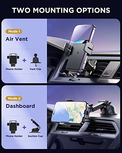 JOYROOM Wireless Car Charger JR-ZS219,15W Qi Fast Charging Phone Mount for Car, No Fear of Bumps and Never Fall Off for iPhone 14 13 12 11, Galaxy S22/S20+