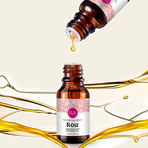 Rose Essential Oil 100% Pure Aromatherapy Oil Best Grade Rose Oil for Diffuser, Perfumes, Massage, Skin Care - 10ml