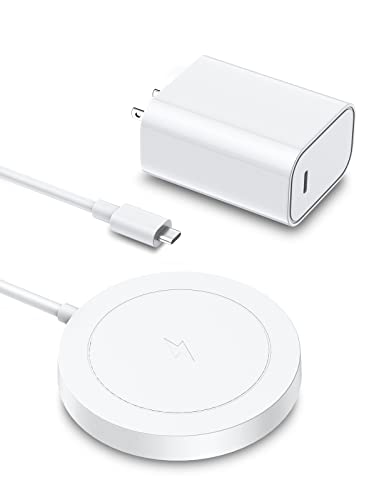 Magnetic Wireless Charger, Magnetic Charging Pad with 20W USB C PD Adapter, Mag-Safe Charger Compatible with iPhone 12/13 Mini/,iPhone 14 Plus,12/13/14 pro/12/13/14 pro max, AirPods 3/pro/pro 2