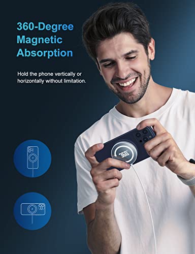Magnetic Wireless Charger, Magnetic Charging Pad with 20W USB C PD Adapter, Mag-Safe Charger Compatible with iPhone 12/13 Mini/,iPhone 14 Plus,12/13/14 pro/12/13/14 pro max, AirPods 3/pro/pro 2