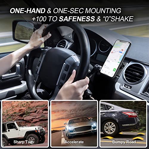 IKOPO All-Metal Magnetic Phone Holder for Car Dashboard, Universal Cell Phone Mount for Car with Strong Magnet Suitable for iPhone, Samsung, LG, GPS, and More
