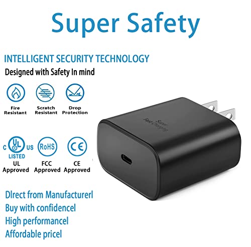 USB C Charger for Samsung Fast Charger Type C,45W USB-C Super Fast Charging Wall Charger for Samsung Galaxy S22 S23 S23+ S20 S21 Ultra /Note20/note10,Galaxy Z Fold 4 5G, Z Flip 4 5G, Fold Z3, Tab S7FE