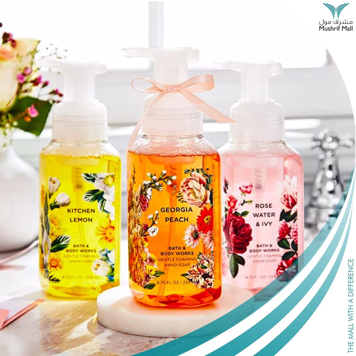 Bath & Body Works Gentle Foaming Hand Soap in ROSE WATER & IVY (Pack of 2)