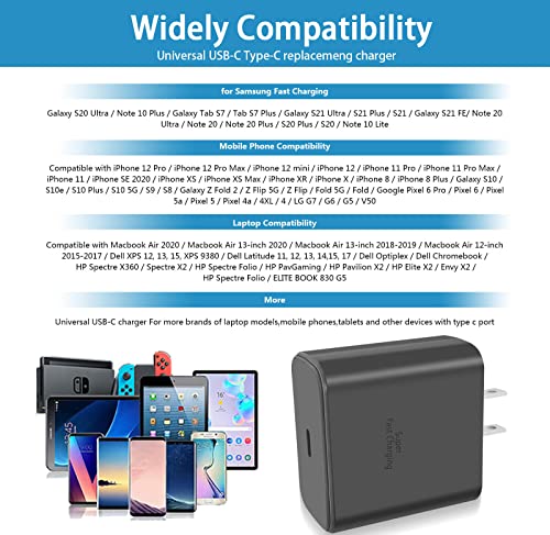 USB C Charger for Samsung Fast Charger Type C,45W USB-C Super Fast Charging Wall Charger for Samsung Galaxy S22 S23 S23+ S20 S21 Ultra /Note20/note10,Galaxy Z Fold 4 5G, Z Flip 4 5G, Fold Z3, Tab S7FE