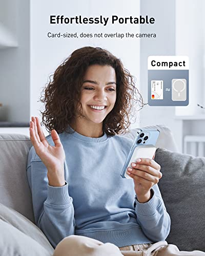 Baseus Magnetic Power Bank Battery Pack 6000mAh Wireless Portable Charger PD 20W with USB-C Cable, for MagSafe, for iPhone 14/13/12 Series, White