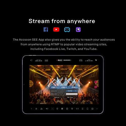 Accsoon SeeMo HDMI to USB Monitoring Adapter for iPhone/iPad, FHD 1920 * 1080 60fps Support H.264 Video Compression RTMP Live Streaming Support(Black)