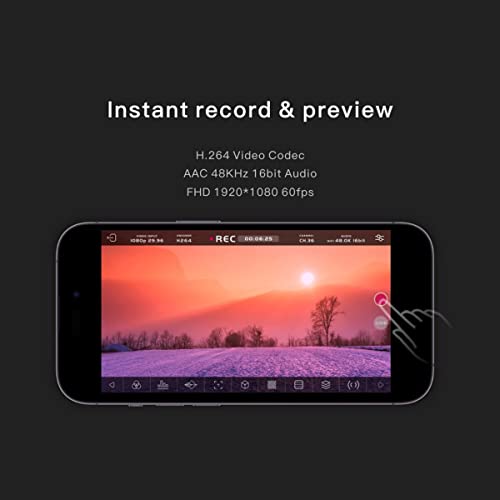 Accsoon SeeMo HDMI to USB Monitoring Adapter for iPhone/iPad, FHD 1920 * 1080 60fps Support H.264 Video Compression RTMP Live Streaming Support(Black)