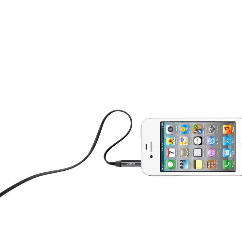 Belkin MiXiT Tangle-Free Aux / Auxiliary Cable, 3 Feet (Black) - AV10127tt03-BLK