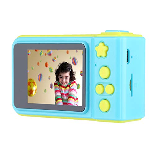 RvSky Photography Accessories 2 Inch 1080P Digital Video Camera Cartoon Toy Camera Children Birthday Gift(蓝色)