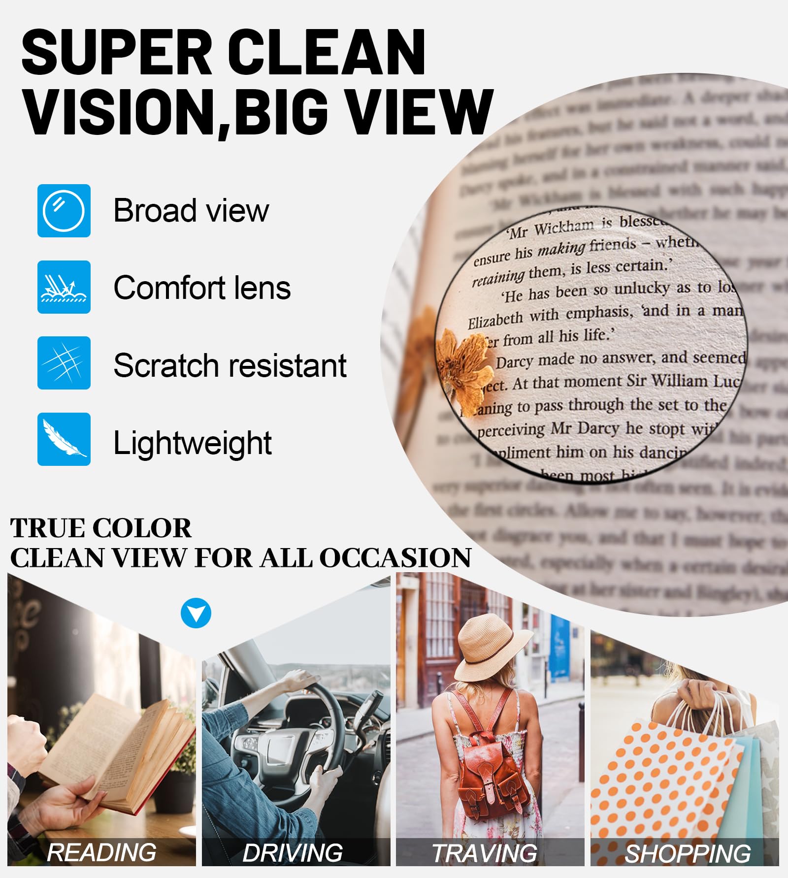 OCCI CHIARI Reading Glasses 2.5 Fashion Reader Lady's Eyeglasses(1.0 1.25 1.5 1.75 2.0 2.25 2.5 2.75 3.0 3.5 4.0 5.0 6.0)