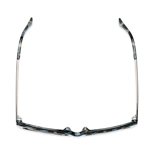 Sofia Vergara x Foster Grant Women's Margarita Full Lens SunReaders Cat-Eye Reading Glasses, Milky Blue Tortoise, 55 mm + 1.75