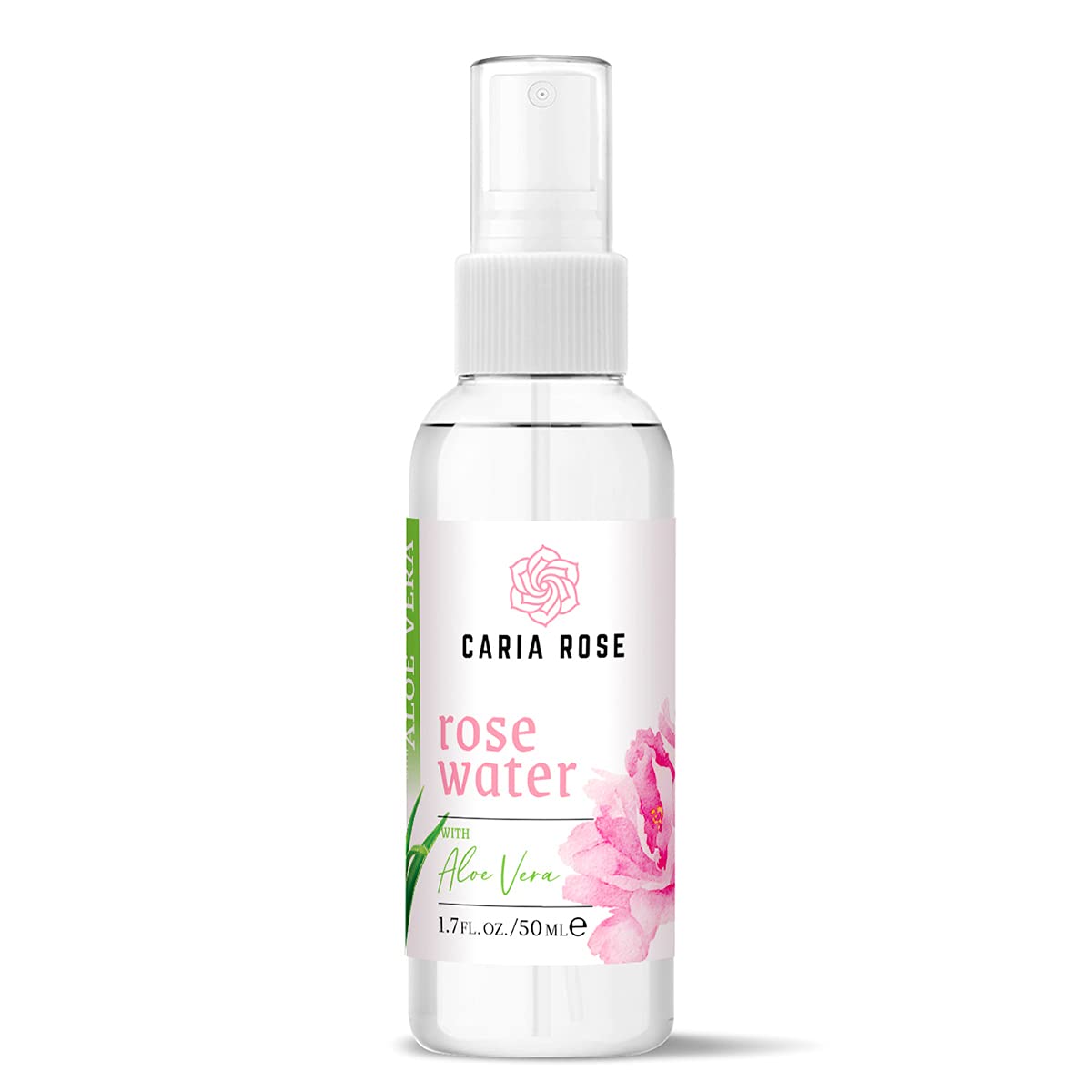 Rosewater Hydrating Spray with Aloe Vera | Rose Water Facial Toner with Aloe Vera (1.7 oz (Travel Size))