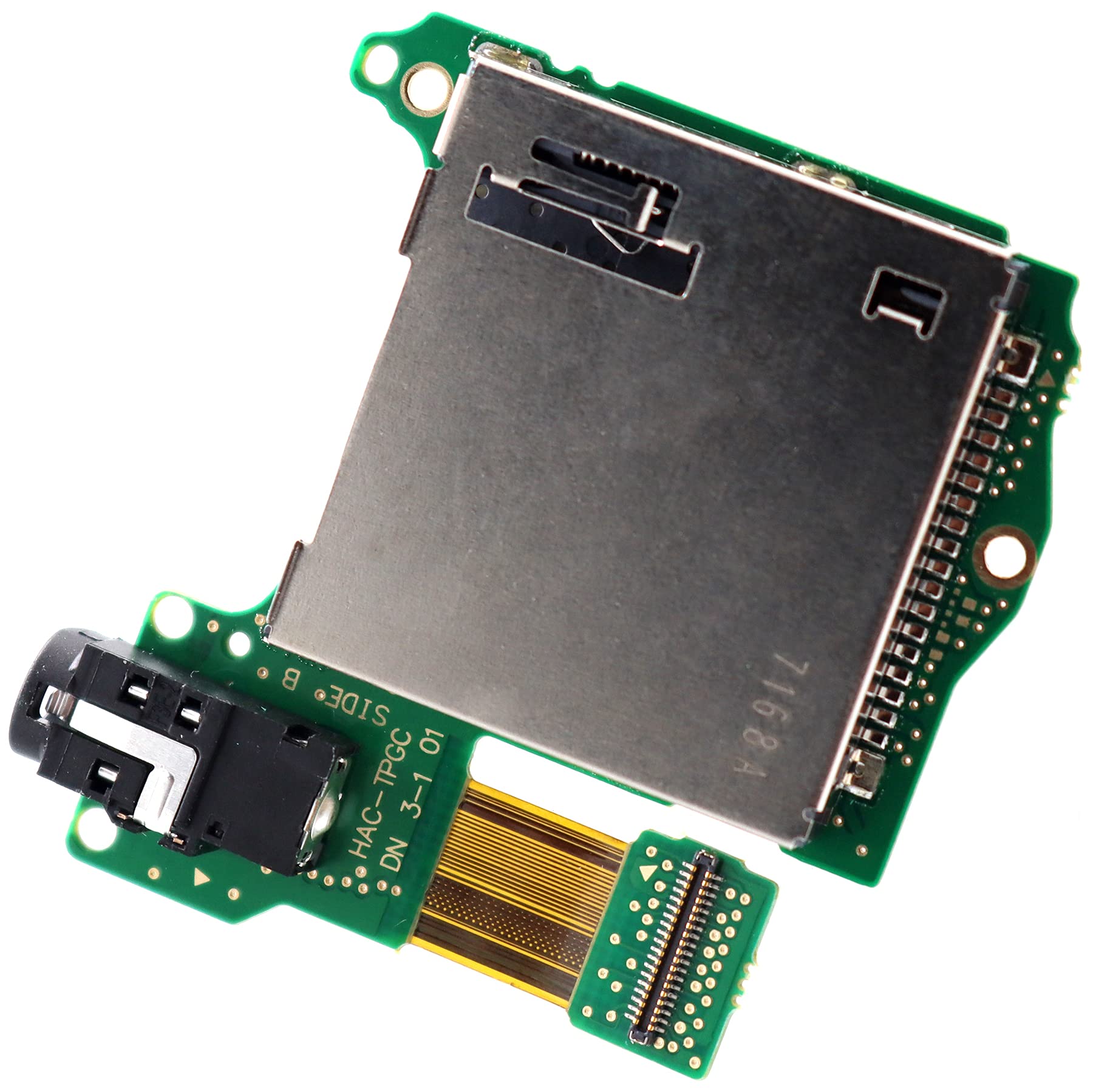 Deal4GO New Game Card Reader Slot w/Headphone Jack Replacement for Nintend0 Switch Game Cartridge Socket Board HAC-TPGC PCB (3rd Party)
