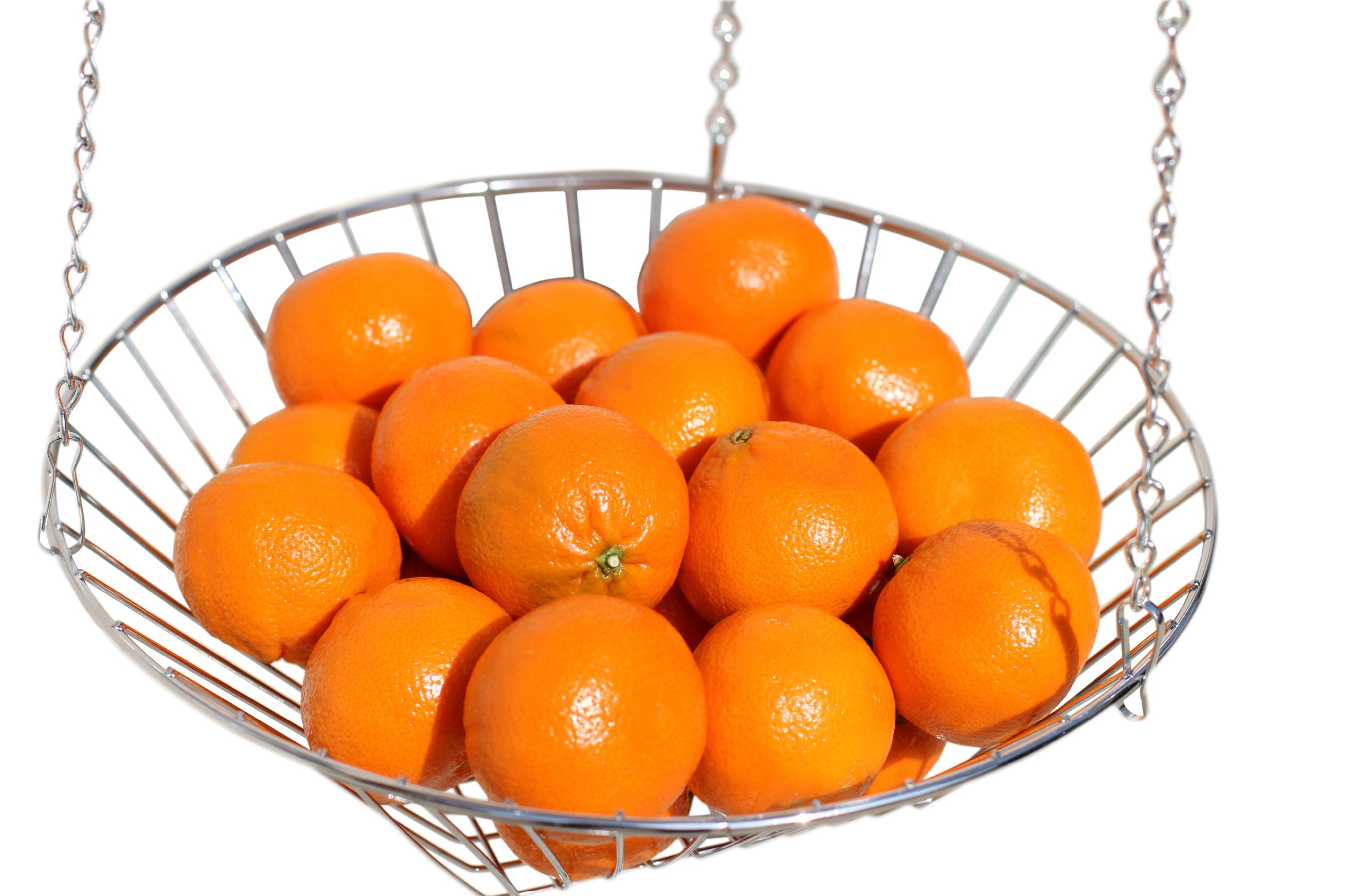 DecoBros Hanging Fruit Basket 3-Tier, Chrome