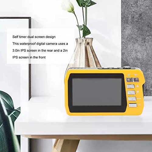 Digital Camera for Photography, 4K 56MP 18X 10ft Waterproof Digital Camera, Front and Rear Dual Screen Camera HD 3.0in Digital Camera, 1700mAh.(HD F5)