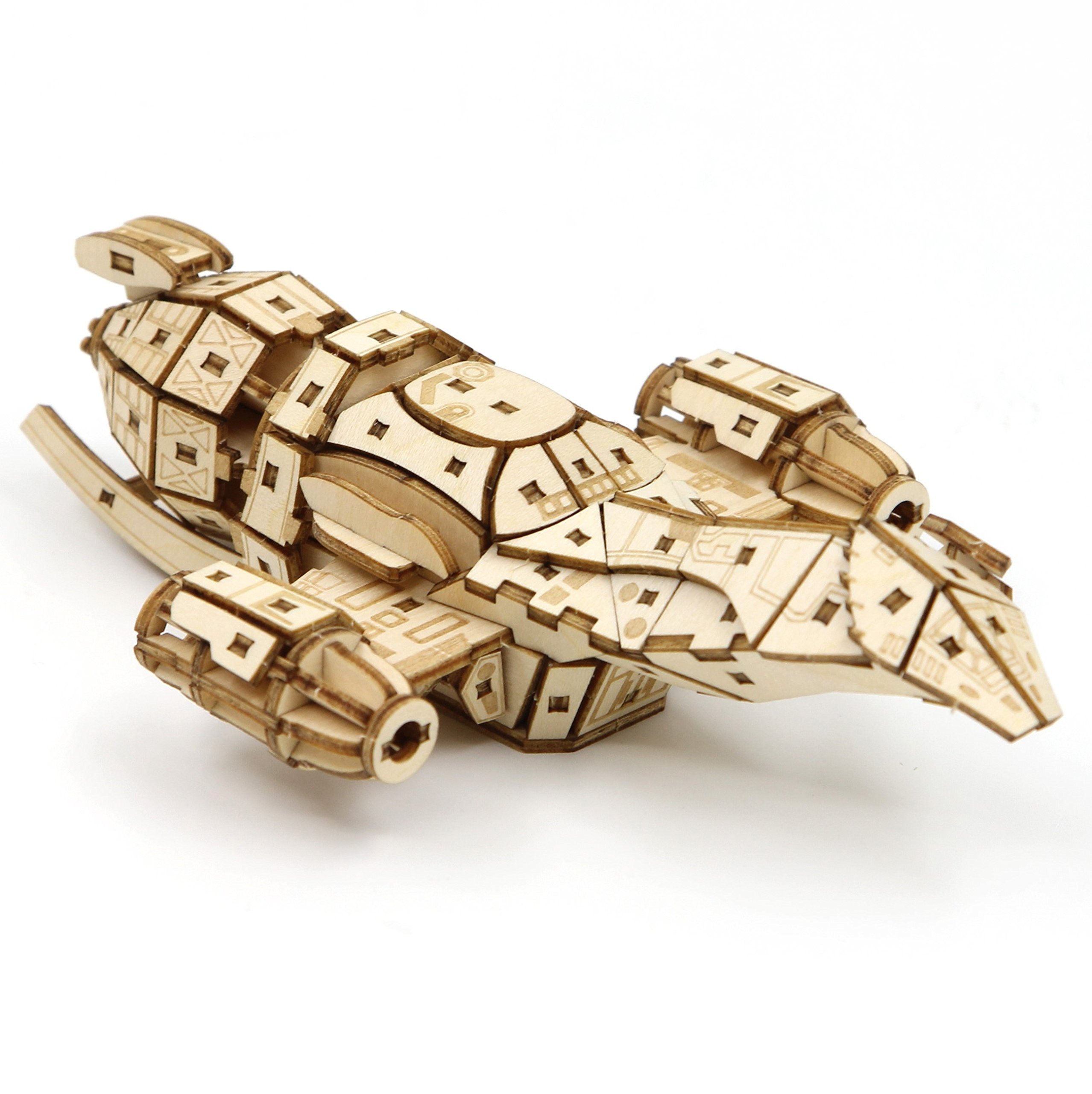 Incredibuilds Firefly Serenity 3D Wood Puzzle & Model Figure Kit (157 Pcs) - Build & Paint Your Own 3-D Movie Toy - Holiday Educational Gift for Kids & Adults, No Glue Required, 12+