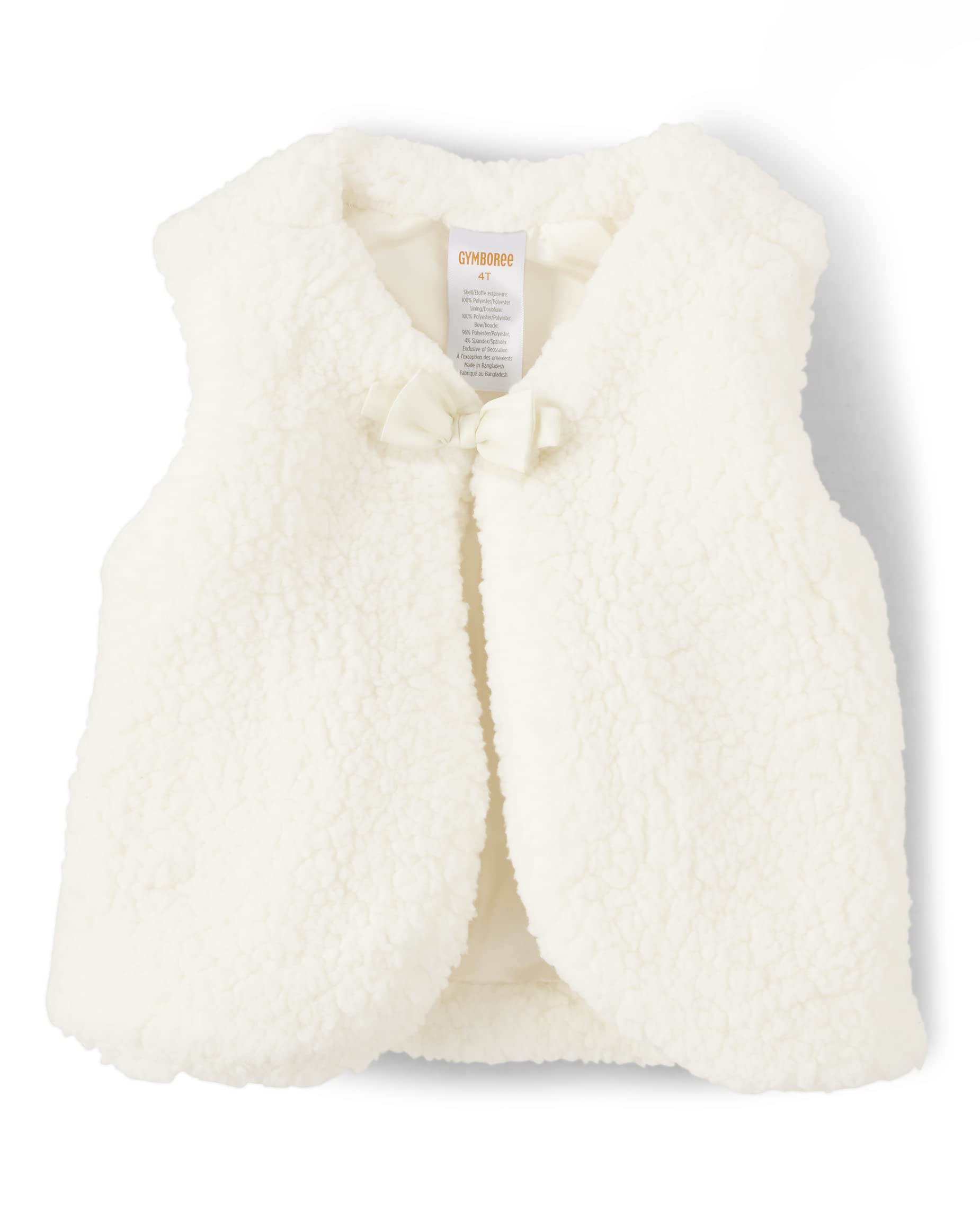 Gymboree Baby Girls' and Toddler Dressy Vests and Shrugs, Sherpa Snow, 2T