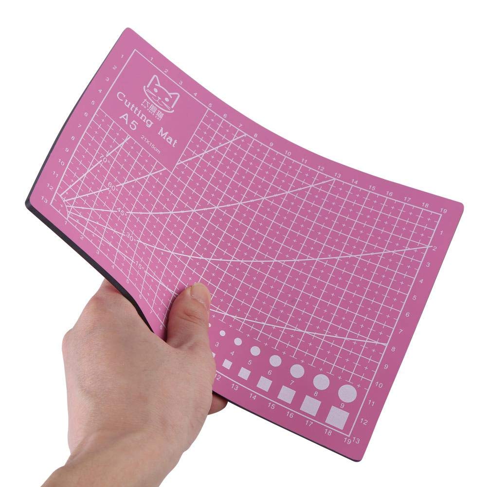Self Healing Cutting Mat, Professional Durable Non-SlipCutting Mat with Clear Measurements for Arts & Crafts, Single Side, 8" x 6"(Pink)