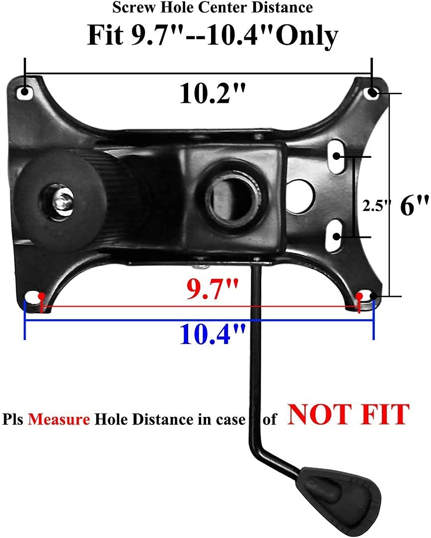 MySit Office Chair Tilt Mechanism Replacement, Heavy Duty 6'' x 10.2" Mounting Holes Tilt Control Mechanism